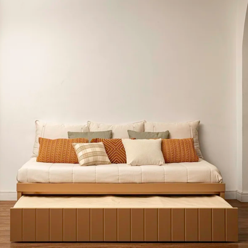 Cama Luna com Cama Auxiliar - Stillen Móveis - Mocha Mousse - Quarto ...
