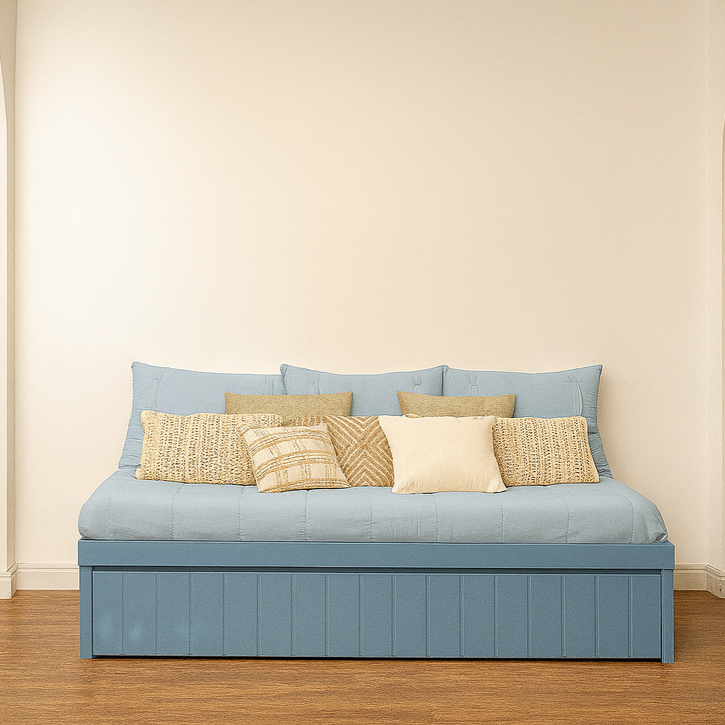 Cama Luna com Cama Auxiliar - Stillen Móveis - Azul - Quarto Infantil ...